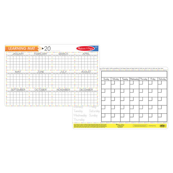 Calendar Learning Mat ⋆ Time Machine Hobby