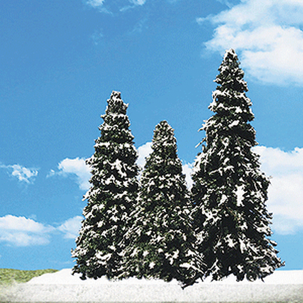 Snow Dusted 2.5"-4" Classic Trees ⋆ Time Machine Hobby