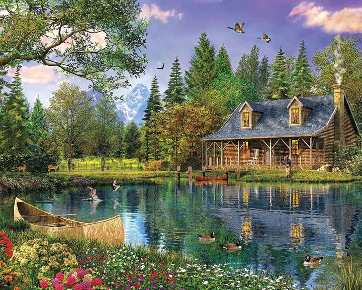 Mountain Cabin 1000pc ⋆ Time Machine Hobby