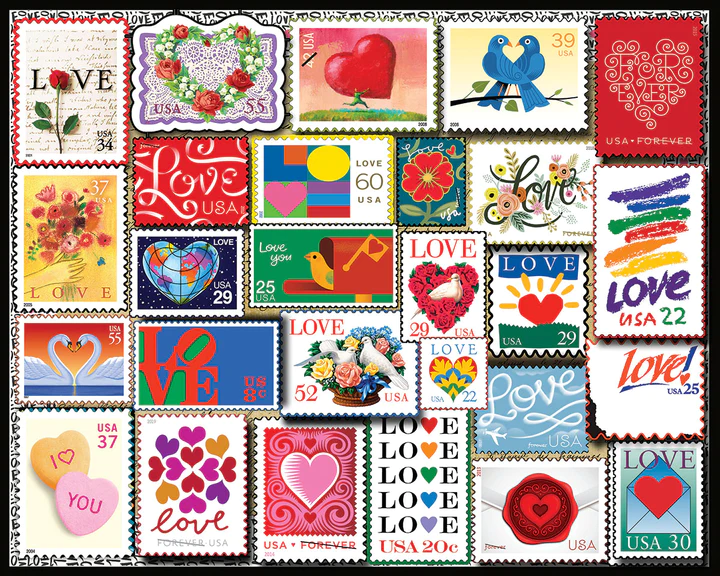 Love Stamps 1000pc ⋆ Time Machine Hobby