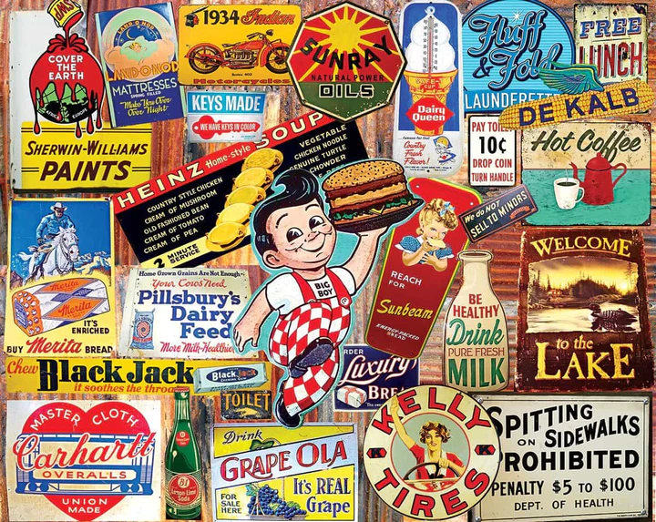 Vintage Signs 1000pc ⋆ Time Machine Hobby