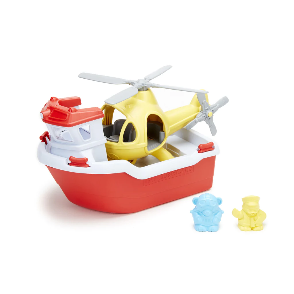 Rescue Boat w/Helicopter ⋆ Time Machine Hobby