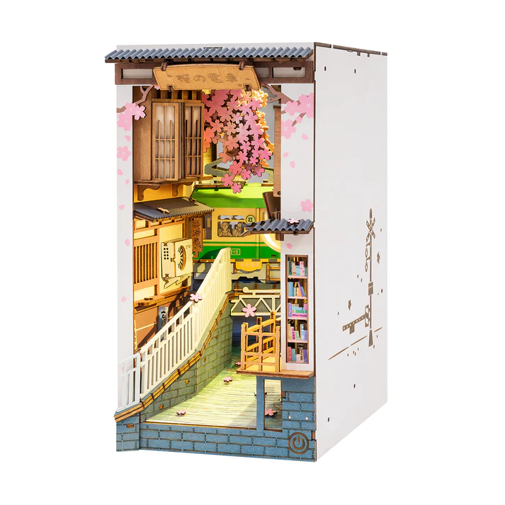 DIY Miniature House Kit: Sakura Tram Book Nook ⋆ Time Machine Hobby