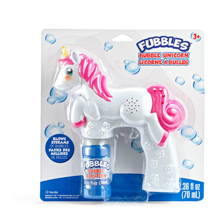 Fubbles Unicorn Bubble Blaster ⋆ Time Machine Hobby