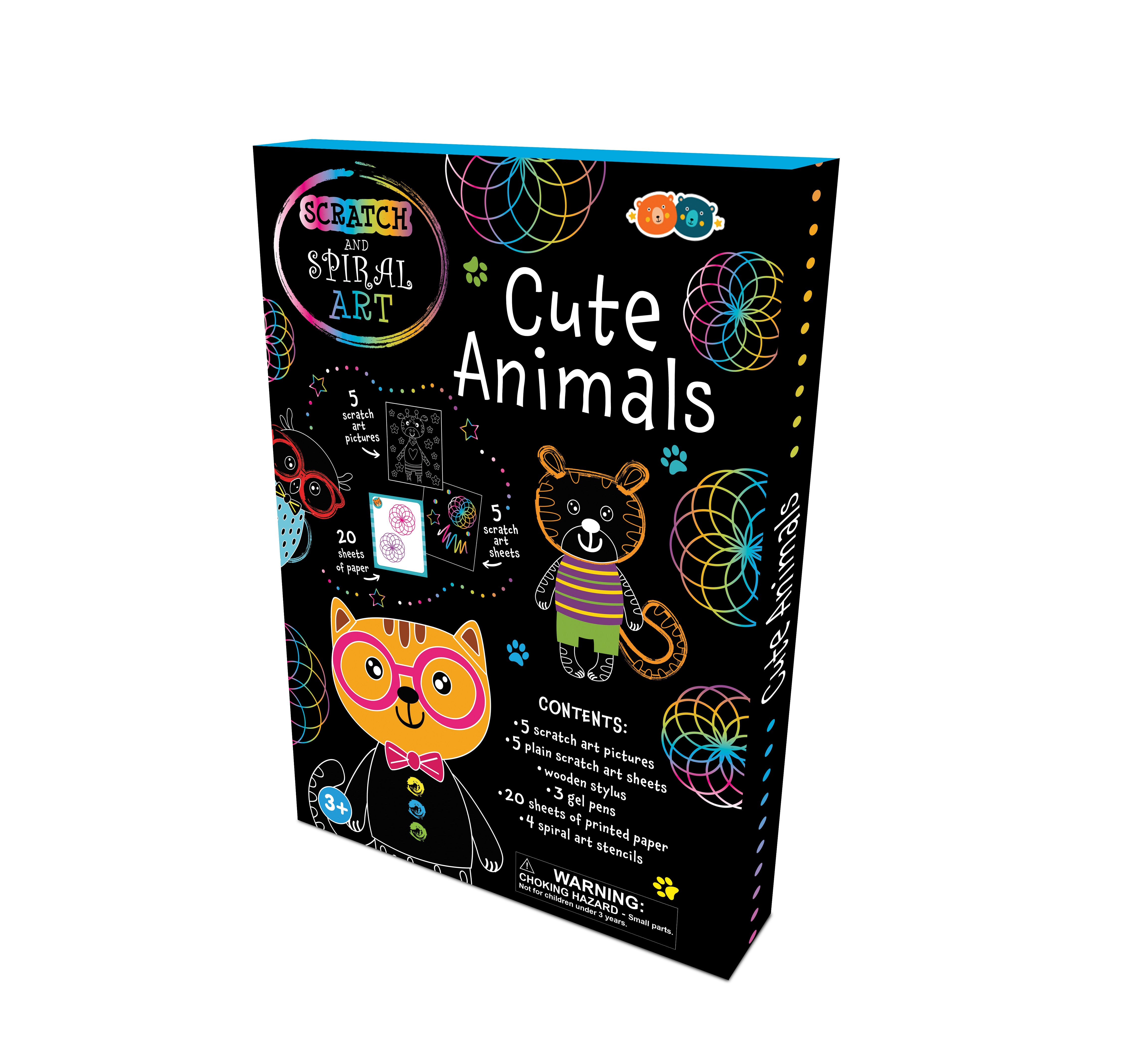 Scratch & Spiral Cute Animals ⋆ Time Machine Hobby