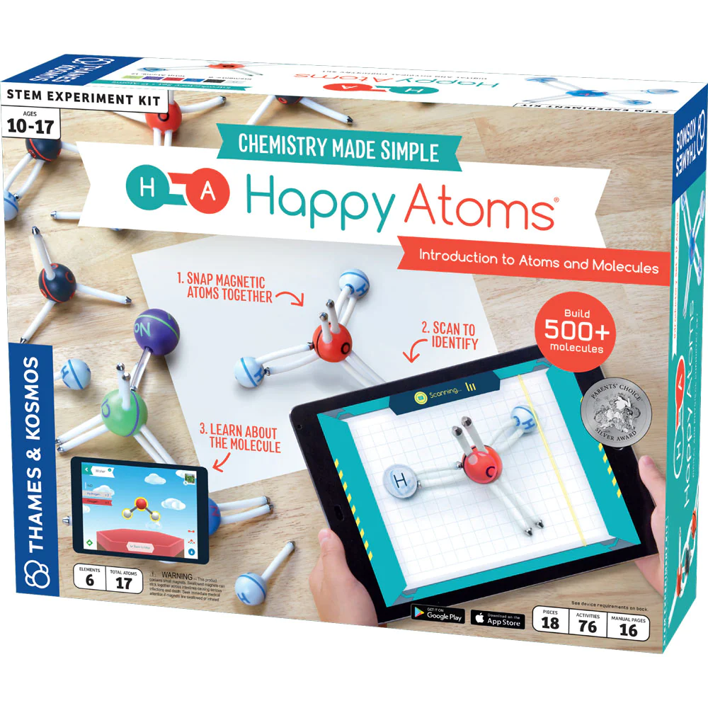 Happy Atoms Introductory Set (17 Atoms) ⋆ Time Machine Hobby