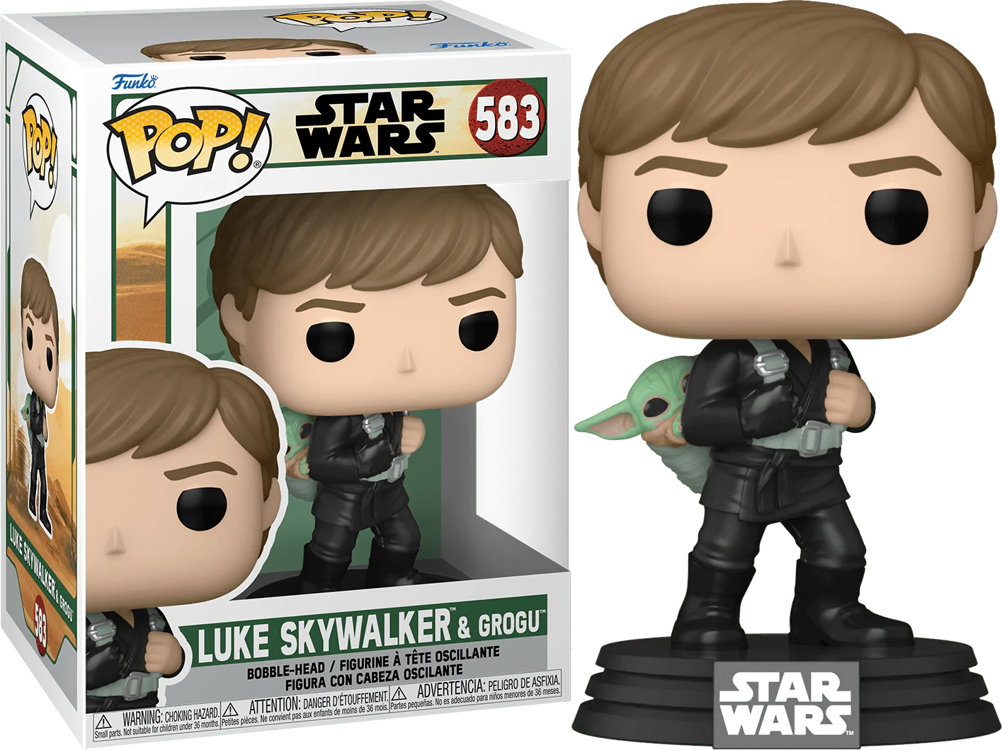 Pop Luke Skywalker with Grogu ⋆ Time Machine Hobby