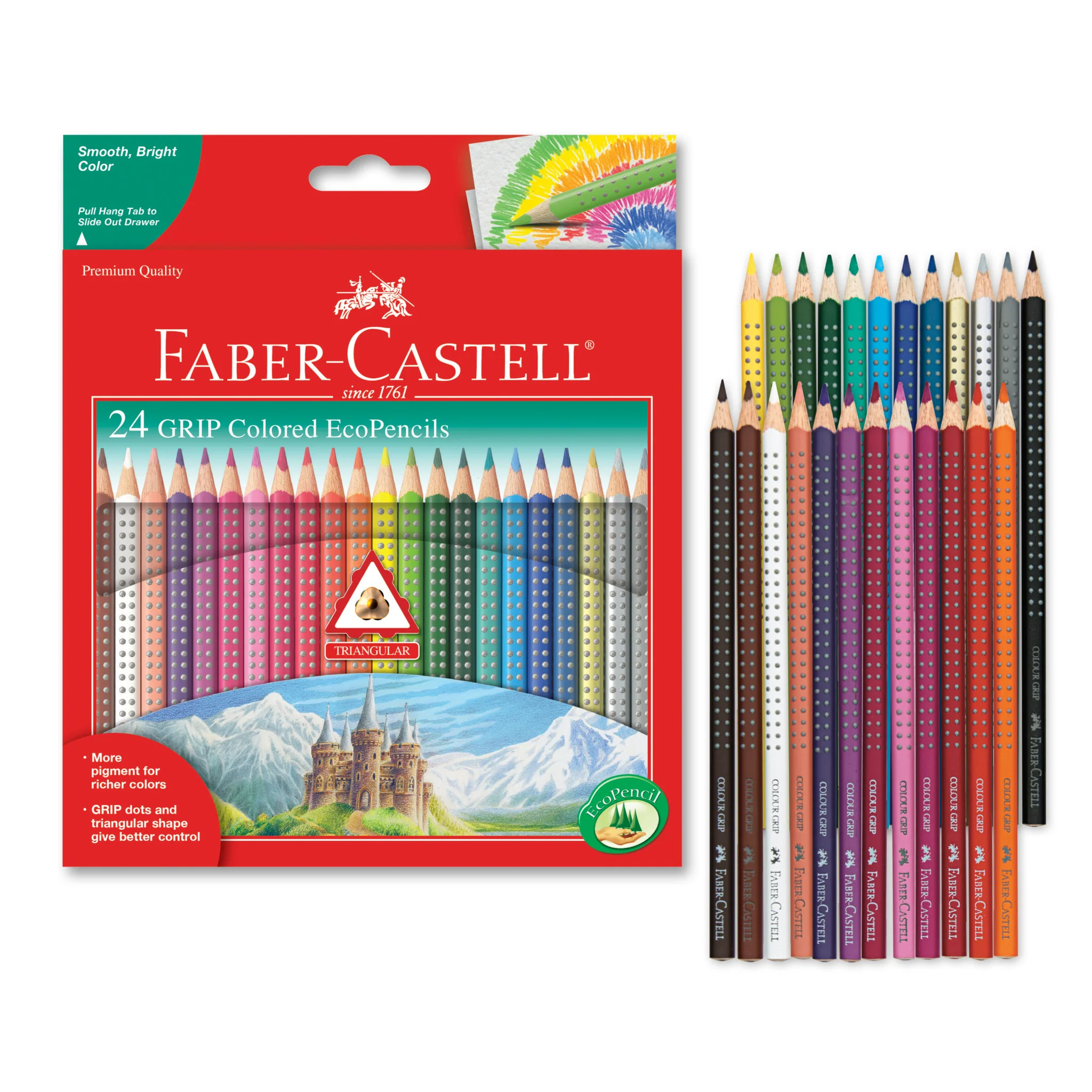 24ct Grip Colored EcoPencils ⋆ Time Machine Hobby