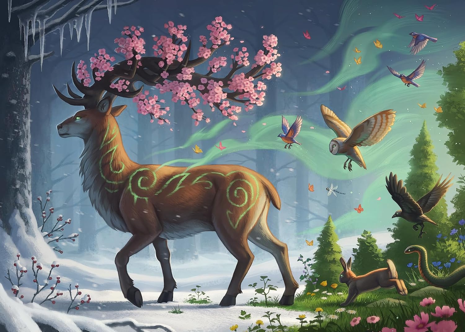 Deer of Spring 1000 pc Puzzle ⋆ Time Machine Hobby